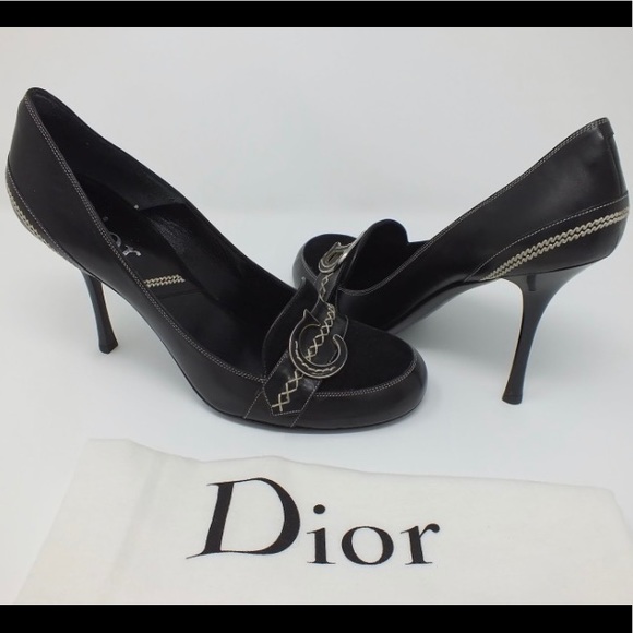 Dior | Shoes | Christian Dior Cd Black Pump 4 | Poshmark